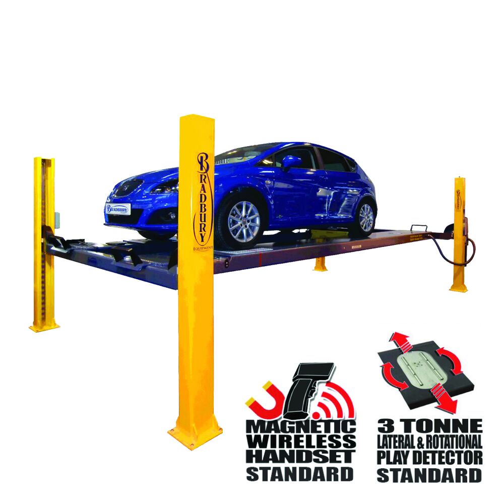 H4483ATL-LWB Dunlop Four ATL Post MOT Lift 4.8t - HJS Garage Equipment ...